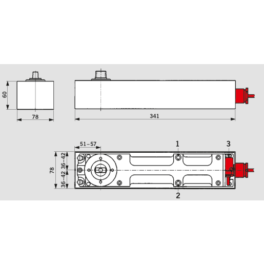Dorma BTS80EMB Size 4 Electro Magnetic Floor Spring