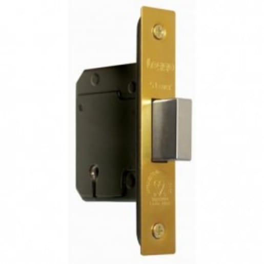 Legge 5 Lever Mortice Deadlock 76mm Polished Brass